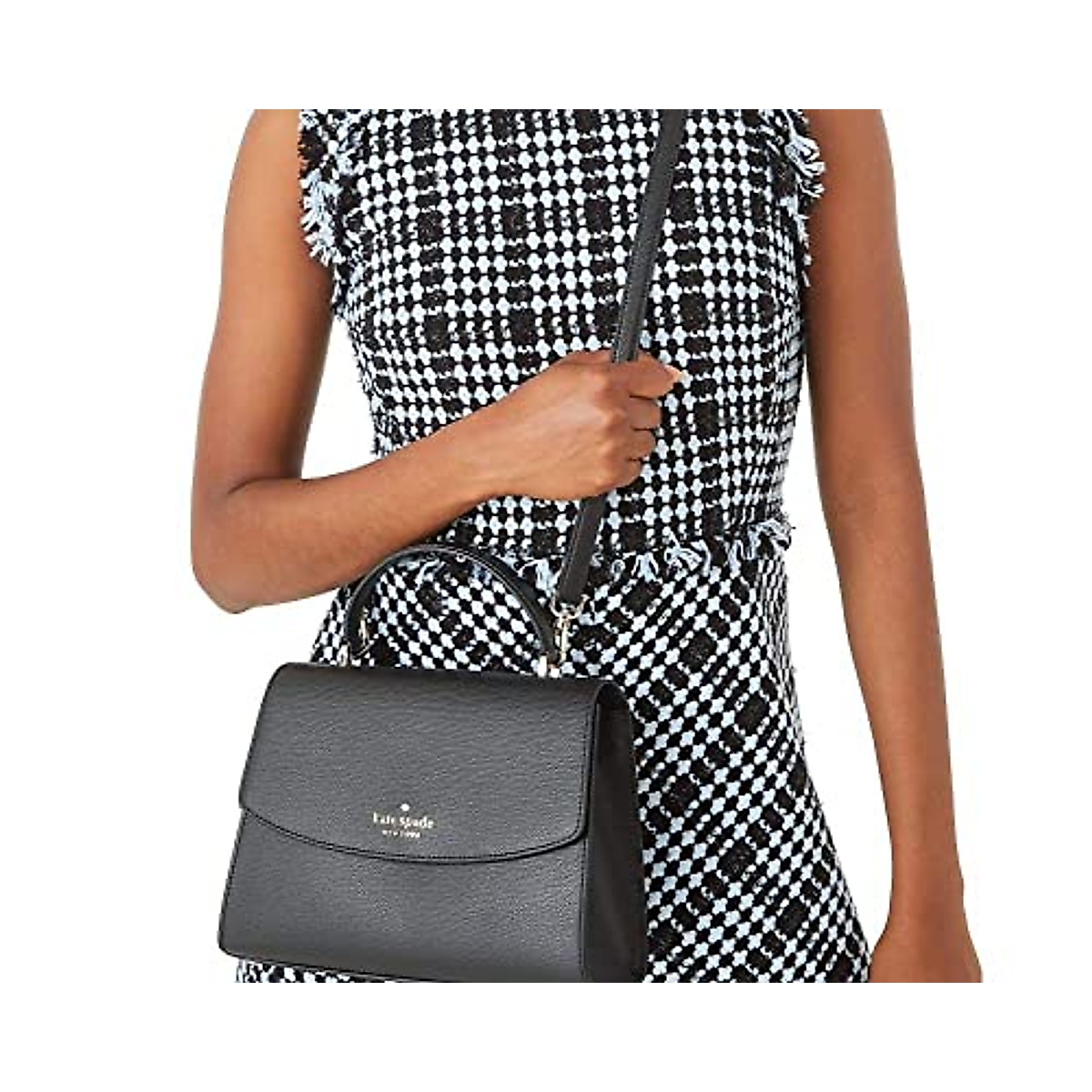 Kate Spade Darcy Leather Top Handle Satchel Crossbody in Black