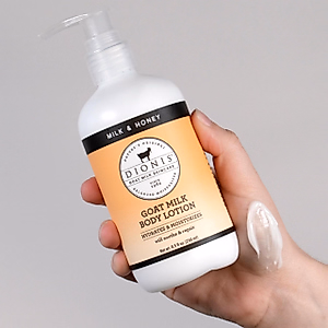 Dionis Goat Milk Hydrating Skincare Cream, Rich & Creamy Daily Moisturizing Milk & Honey Scented Body Lotion For Dry Skin, Made in the USA, Cruelty-Free & Paraben-Free, 8.5 oz Bottle