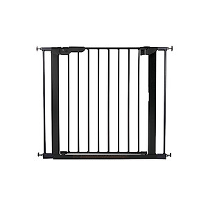 BabyDan Premier True Pressure Fit 28.9-36.7 Inch Doorway Stairway Safety Baby Gate, Black