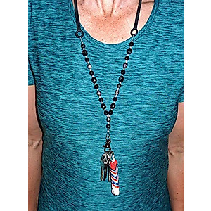 Beaded Women's Universal Lanyard Silicone Strap, Cell Phone Teacher Nurse Keys Keychain Exersize ID Card Badge Holder