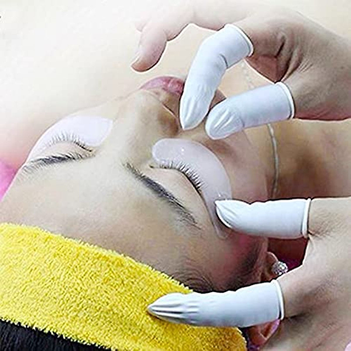 400 Count Latex Finger Cots Small Fingertip Gloves Disposable Finger Rubber Tips Protector Anti-Static