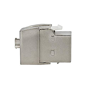 Elite Cat8 Shielded Keystone Jack, 40Gb (40 Gigabit), 180 Degrees, UL Listed, ETL Verified, RoHs/TAA Compliant, Auto Cover (5 Pack)