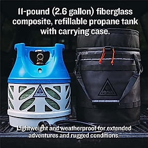 Ignik Gas Growler X-Comp Lightweight 11-Pound Composite Propane Tank with Carry Case and Adapter Hose
