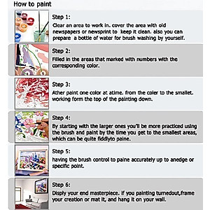 Paint by Numbers Adult Kit with Frame, DIY Oil Painting Kit for Kids Beginner 16x20 inches, Vincent Van Gogh Series, The Church in Auvers 1252