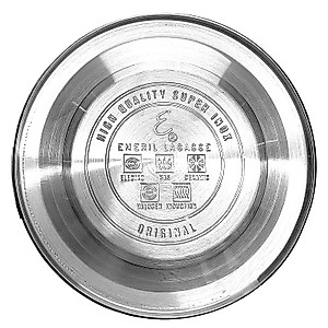 Emeril Lagasse 2.6 Quart/2.5 Liter Whistling Tea Kettle, Stainless Steel Tea Pot for Induction Stove Top, Fast to Boil Water for Home Kitchen Condo, w/Ergonomic Cool Folding Grip Handle, Black/Chrome