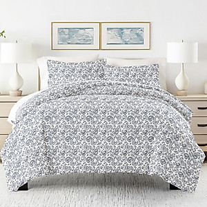 Linen Market Duvet Cover King Size (Navy) - Experience Hotel-Like Comfort with Unparalleled Softness, Exquisite Prints & Solid Colors for a Dreamy Bedroom – King Duvet Cover Set with 2 Pillow Shams