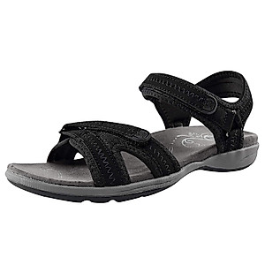 CAMEL CROWN Women's Hiking Sport Sandals Ultra Comfortable Athletic Walking Sandals with Arch Support for Outdoor Travel Beach Backpacking Black 8.5