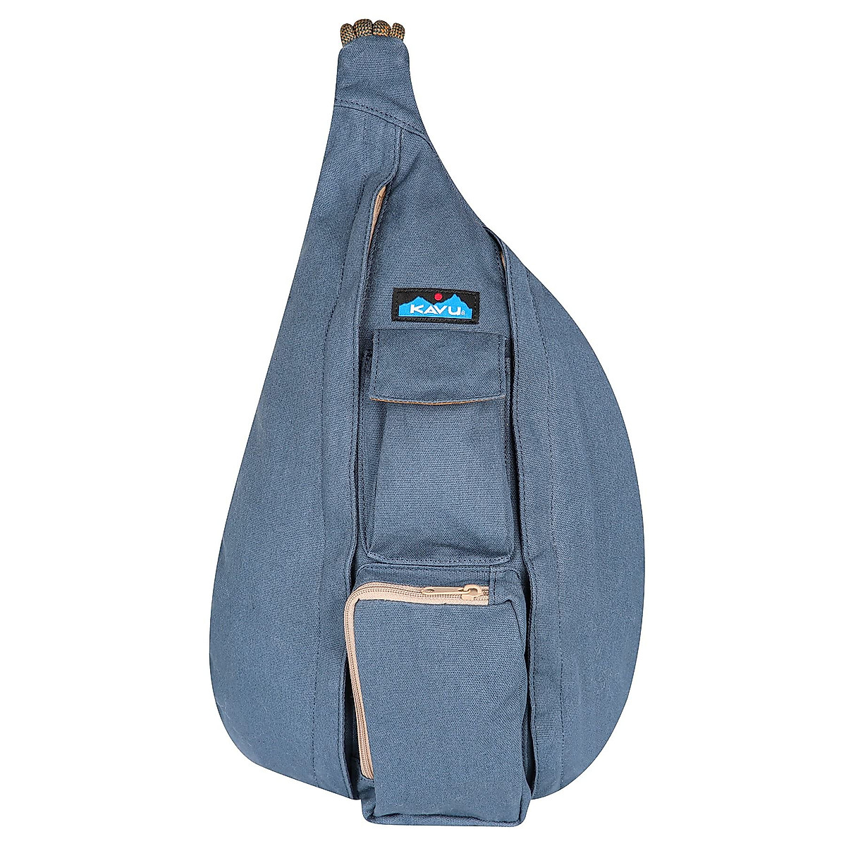 KAVU Original Rope Bag Sling Pack with Adjustable Rope Shoulder Strap - Ocean