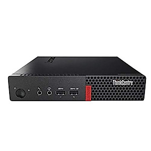 Lenovo ThinkCentre M910q Tiny Desktop (Black) - Intel Quad-Core i7-6700T 2.90GHz - 16GB RAM - 256GB SSD - Win 10 Pro (Renewed)