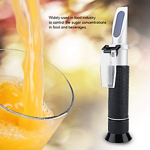 Estink Brix Refractometer, Professional 0~10% Brix Refractometer Portable Jam Beer Milk Fruit Juice Sugar Tester Meter for Beer, Fruit Juice, Milk, Jam, Honey