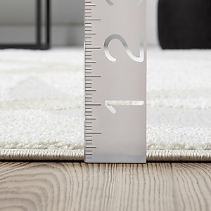 Abani Nomad Cream & Beige Area Rug 5' x 8' for Living Room, Bedroom - Chic Abstract Pattern - Durable & Easy to Clean