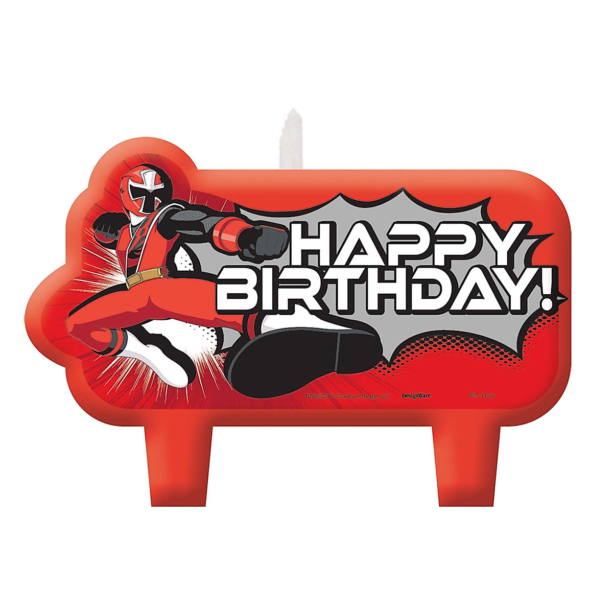 amscan Power Rangers Ninja Steel Candle Set, Multi Color, One Size (171723)