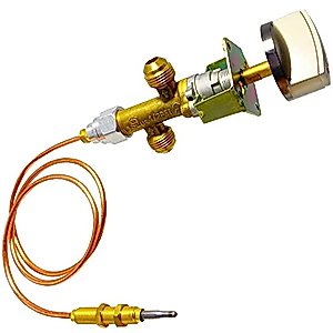 MCAMPAS 50,000 BTU Low Pressure LPG Propane Gas Flame Failure Safety Control Valve Kit with Thermocouple for Outdoor Gas Firepit .Fireplace. Heater