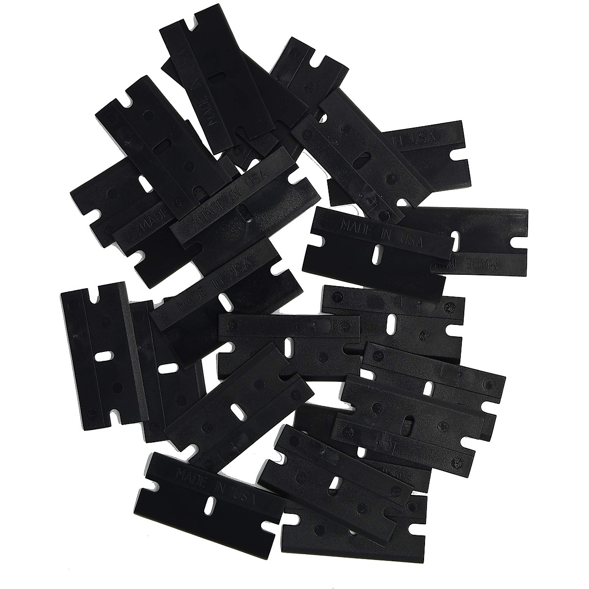 100 Single Edge Plastic Razor Blades -Black