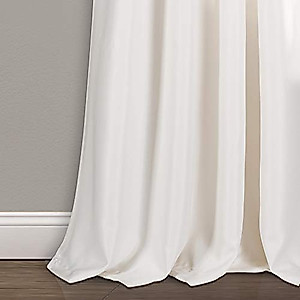 Lush Decor Weeping Flowers Darkening Window Curtains Panel Set for Living, Dining Room, Bedroom (Pair), 84 x 52 in, Turquoise & Tangerine, 2 Count