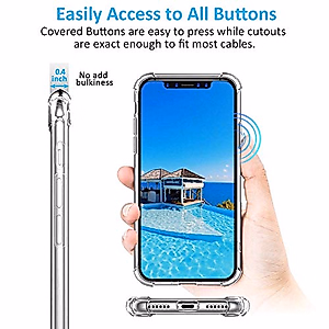 STORM BUY Phone Case Compatible for [ iPhone Xs Max ], Crystal Clear Hard Back Cover with 4 Corners Shockproof Protection Clear Case for iPhone Xs Max, 6.5 inches-CL