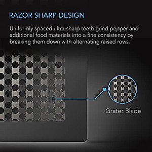 AC Infinity Grinder Card, Black Aluminum Milling Tool with Manual Grater Surface for Pepper, Spices, and Tea