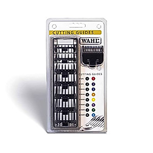Wahl Professional - Black Taper Attachment Comb Set - 8 Piece Set (1/8" to 1") - Comes in Plastic Comb Caddy for Easy Storage/Organization