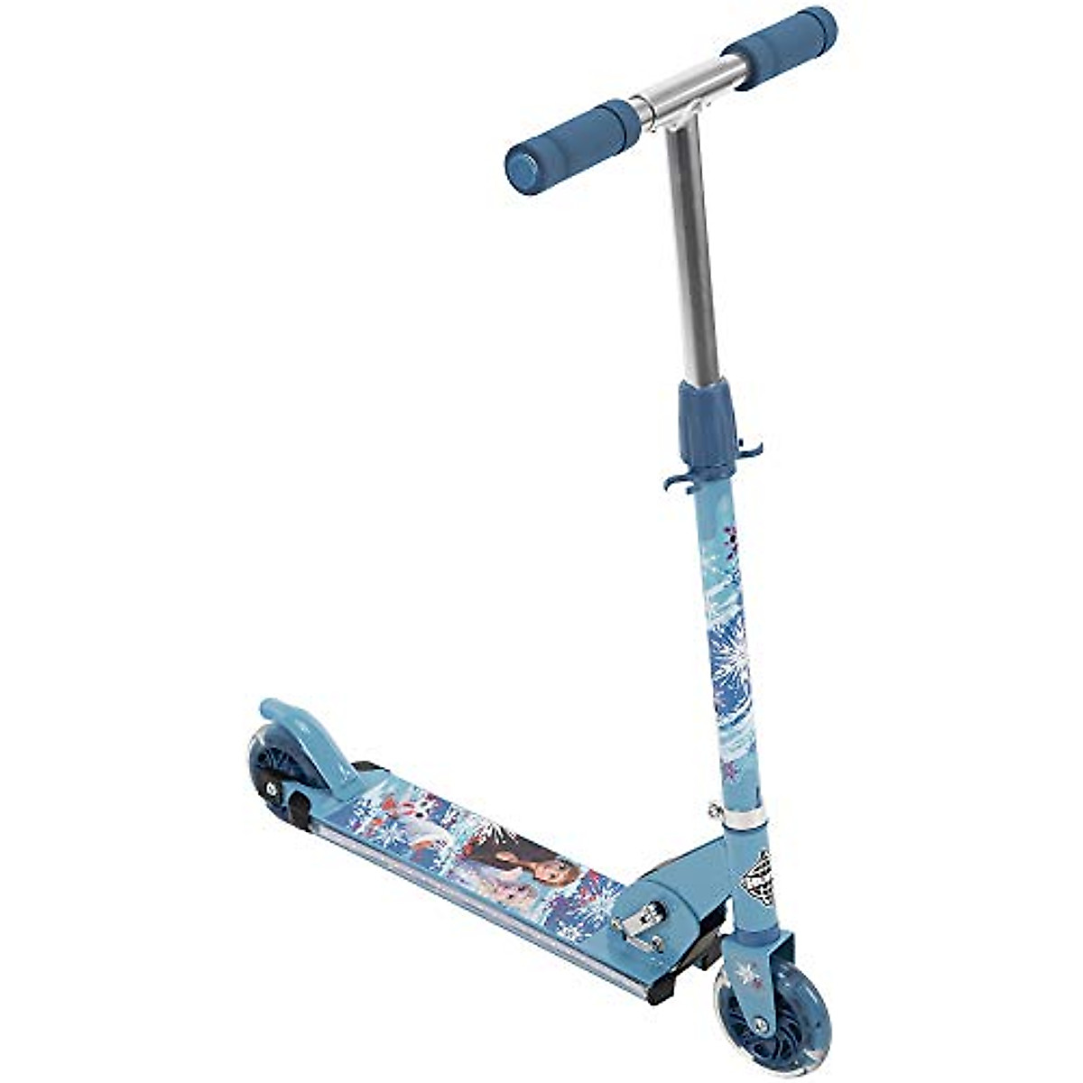 Huffy Disney Frozen Electro-Light Inline Scooter for Kids, Blue