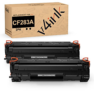 v4ink Compatible CF283A Toner Cartridge Replacement for HP 83A CF283A for use in HP Pro MFP M127fw M127fn M125nw M201dw M201n M225dn M225dw M125a Series Printer (Black, 2 Pack)