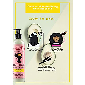 Camille Rose Fresh Curl Hair Styling Lotion & Detangler, with Avocado and Castor Oil, to Moisturize and Promote Hair Growth, for all Hair Types, 8 oz