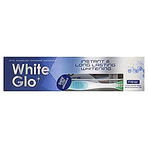 White Glo Instant White Optic Technology Whitening Toothpaste + Toothbrush