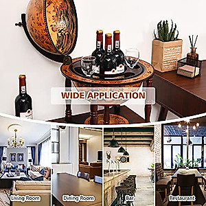Goplus Tabletop 13” Globe Wine Bar Stand, 16th Century Italian Nautical Chart Liquor Cabinet with Bottom Shelf, Replica Globe Bar Cabinet Wine Rack for Dining Room & Living Room, Retro Brown
