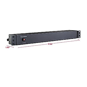 CyberPower PDU15B8R Basic PDU, 100-125V, 15A (Derated to 12A), 8 Outlets, 1U Rackmount