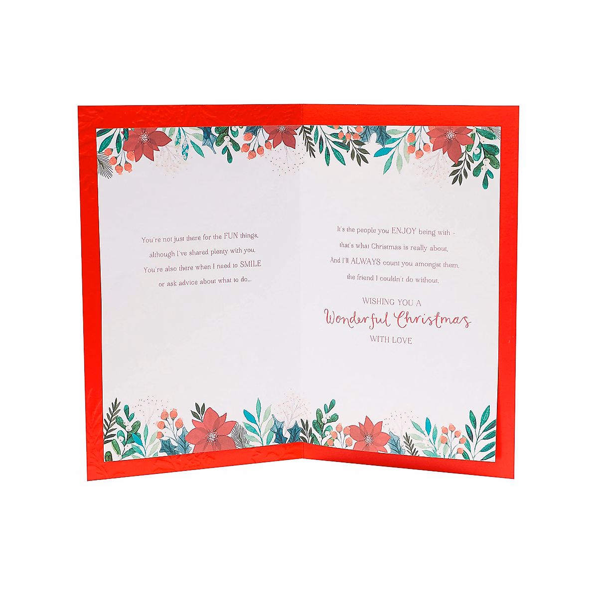 UK Greetings Friend Christmas Card - Friendship Christmas Card - Happy Christmas Card for Friend - Thanks You Card for Friend, Multi, 615854-0-1