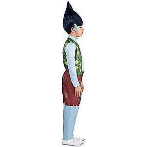 Party City Branch Halloween Costume for Boys, Trolls World Tour, 3-4T, Includes Jumpsuit and Headpiece with Wig