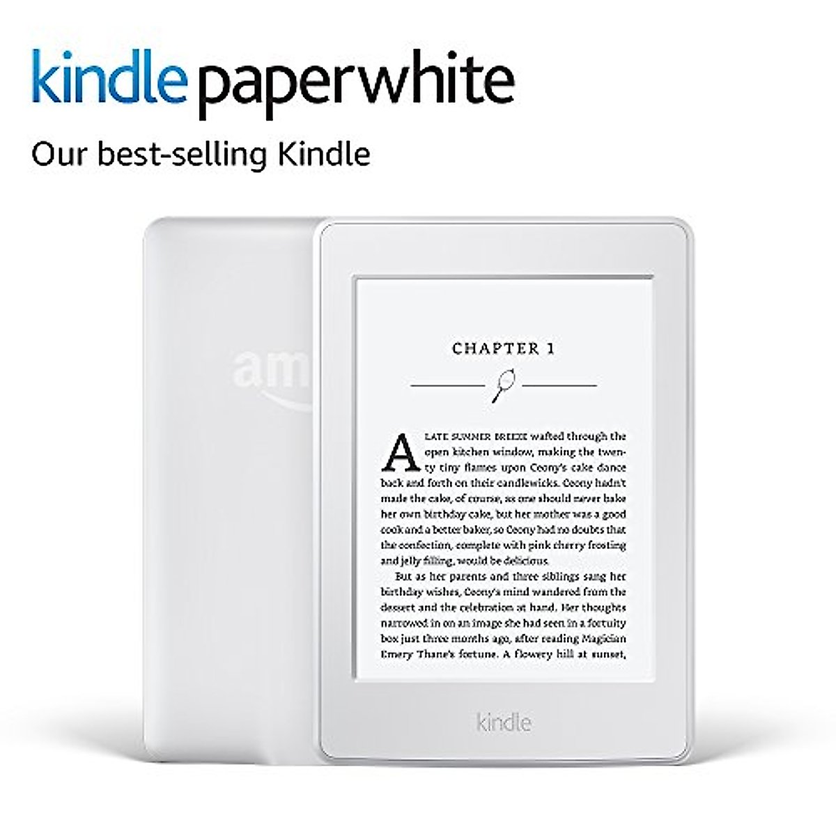 Kindle Paperwhite E-reader (Previous Generation - 2015 release) - White, 6" High-Resolution Display (300 ppi) with Built-in Light, Wi-Fi, Ad-Supported
