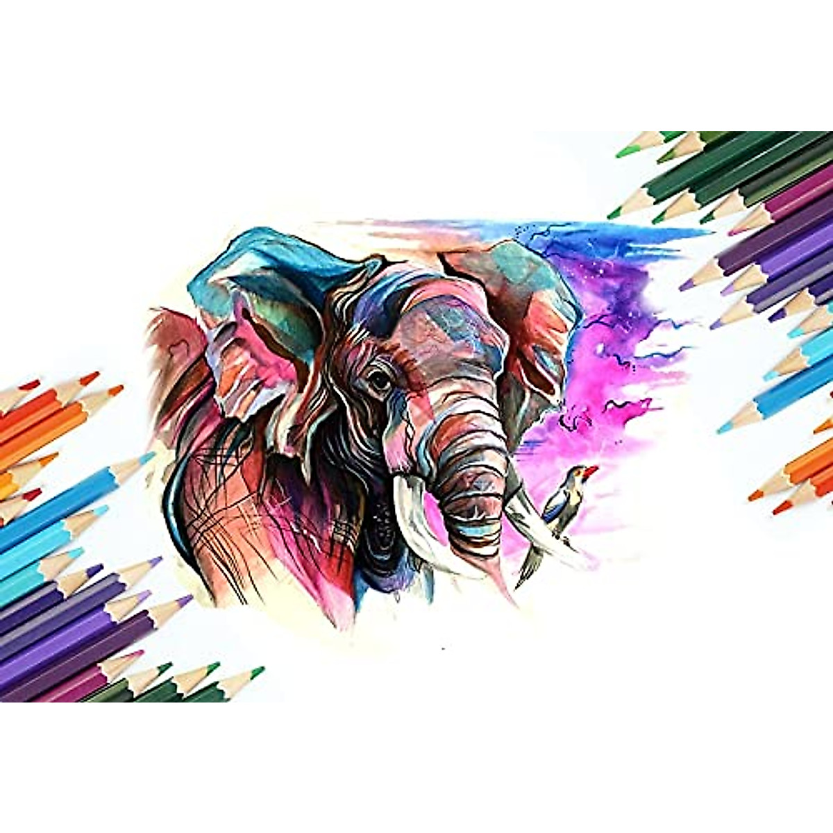 Art Magic Watercolor Pencils, Set of 48 Professional Colored Pencils for Adult and Teens, Premium Art Supplies for Coloring, Blending and Layering