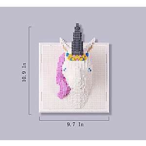 BDYDT Wall Art Unicorn Building Blocks Set; A Wall Decor Set for Adults Who Love Creative Hobbies(1784 Pieces) Toys Gifts for Kid and Adult