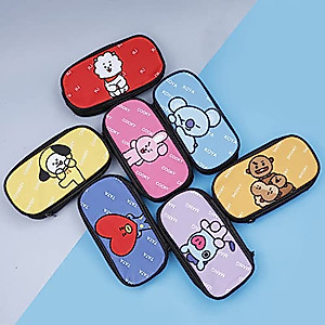 G-Ahora Kpop Bangtan Boys Pencil Cases Large Capacity Pouch Bag with Keychain Pens Washi Tape Army Cartoon School Supplies for Students(PC-KOYA)
