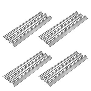 YIHAM KS775 Heat Shield Sear Plate Replacement Parts for Napoleon Legend LEX 485 605 730 Mirage Lifestyle Gas Grills, Stainless Steel Heat Plate Tent Flame Tamer Burner Cover 16 1/2 x 6 inch, Set of 4