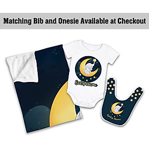 Ruby Star Personalized Baby Blanket for Boy, Cozy Plush Fleece Blanket, Custom Baby Name, Includes Baby Onesie and BIB, Bankets for Kid (Woodland), Full