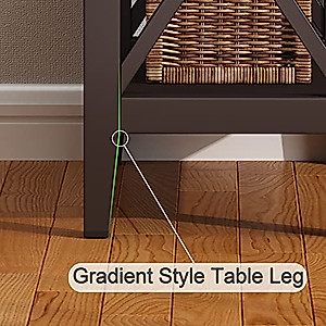 ChooChoo End Table, MDF Material Flip Top Narrow End Table with drawer, Accent Small Side Table Nightstand for Living Room, Bedroom, and Small Spaces - Espresso