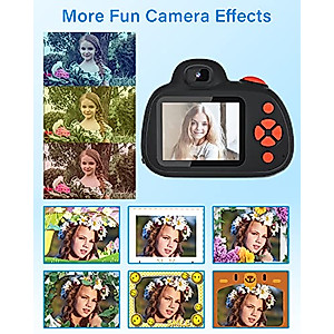 Wininmeta Kids Camera, Digital Video Camera for Kids, Birthday Gift for 3 4 5 6 7 8 9 Year Old Boys Girls, Toddler Children Photographic Toys with 32GB SD Card (Black)