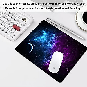 SHALYSONG Mouse pad Personalized Design Galaxy Computer Mousepad, Washable Non-Slip Rubber Mousepad 9.5 X 7.9 inch
