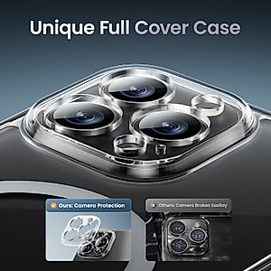 Dysnomia Magnetic Case for iPhone 13 Pro Max Case, Clear Upgraded [Camera Cover] [No.1 Anti Yellowing] [Powerful Magnets], Compatible with MagSafe, Protective Slim Thin Cover, 6.7 inch, Clear