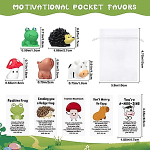 Fumete 25 Set Employee Appreciation Gifts Bulk for Coworkers Thank You Staff Gift Animal Pun Inspirational Note Cards Funny Resin Office Gifts Pocket Favors (Funny)