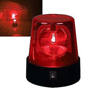 LED Strobe Light,360 Degree Rotating DJ Flashing Stage Effect Battery Powered Strobe Light Car Siren Strobe Light，Disco Party Rotating Lamp(Red,size:1pc)