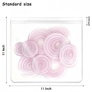 Buyongwant Reusable Gallon Freezer Bags Dishwasher Safe, 7 Pack Reusable Food Storage Bag Leakproof Silicone for Sandwich, Snack, Salad, Travel (7 Colors)