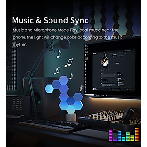 Cololight Hexagon Lights, Wall Light for Room Decor, Night Light, Music Sync LED Gaming Light, App Control Cool RGB Lights for Bedroom Decoration, Work with Alexa&Google 3Pcs PRO