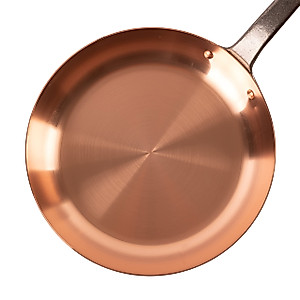 Cuisine Romefort | pure copper frying pan Ø 11 in, thick-walled | skillet made of solid copper without coating (Large)