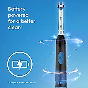 Oral-B Revolution Battery Toothbrush with (1) Brush Head, Black, Batteries Included