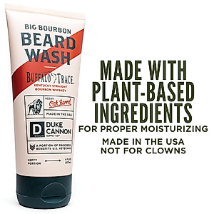 Duke Cannon Supply Co. Big Bourbon Beard Wash, 6 Fl Oz, Oak Barrel Scent - Made with Plant-Based Ingredients to Strengthen, Rejuvenate, Soften and Condition