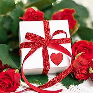 500 Pieces 1.5 Inch Valentine's Day Stickers Roll - Red Heart Stickers Self-Adhesive Love Decorative Seal Labels for Valentines Day or Wedding Decorations Accessories Party Favor Supplies (Style A)