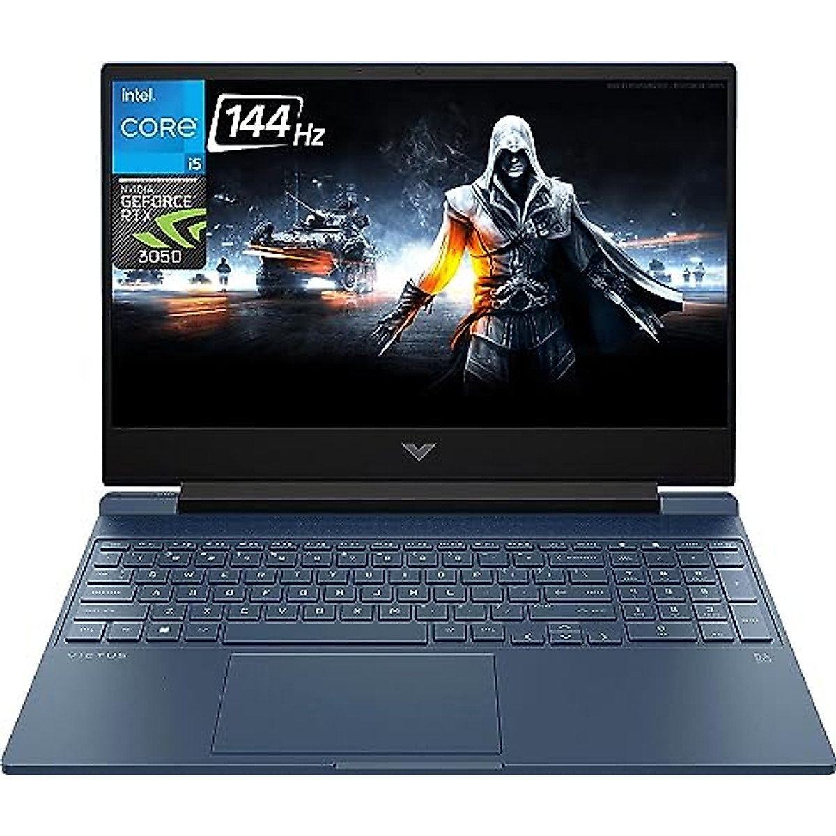 HP Victus 15 Gaming Laptop 2023 Newest, 17.3" 144 Hz Display, Intel Core i9-13420H Processor, NVIDIA GeForce RTX 4090 Graphics, 8GB RAM, 512GB SSD, Backlit Keyboard, Windows 11 Home, Blue