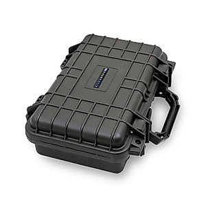 CASEMATIX Hard Gun Case for Pistols - TSA Approved Waterproof & Shockproof Gun Cases for Pistols, Compact 9mm Gun Case for Carrying Handgun with Scope and Accessories